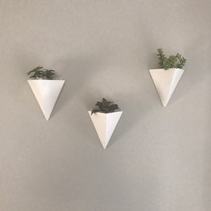 Pyramid Wall Hanging Planter Vertical Garden Modern Mid - Etsy