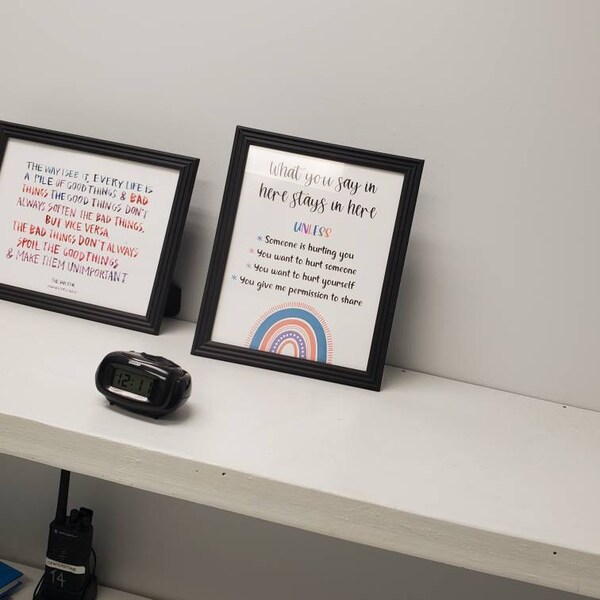 Confidentiality Sign Poster Therapist School Psychologist Office Decor ...