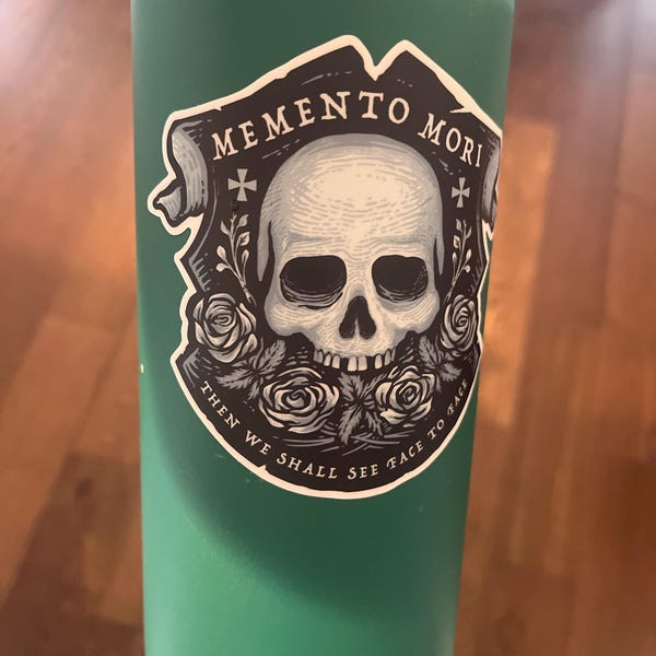 4" Memento Mori Vinyl Sticker - Etsy