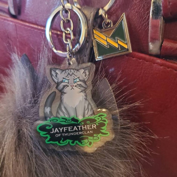 Warriors Cats Double Sided 2 Inch Acrylic Keychains or 65cm Necklace ...