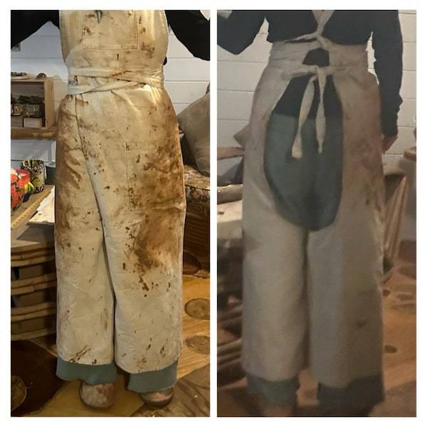 Natural Durable Cotton Canvas Pottery Apron Ceramic Apron Throwing ...