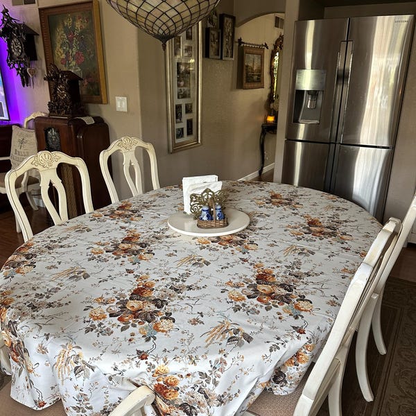 Vintage Tablecloth, Pheasant Birds French Pattern Table Cloth, Waterproof Table Cover Decoration ...