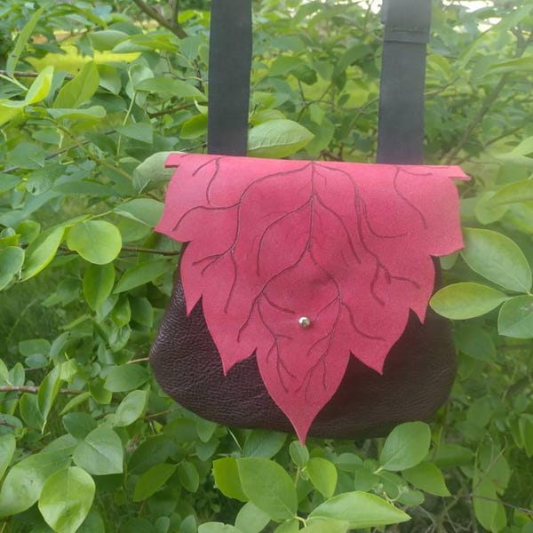 Leaf Shoulder Bag PDF Tutorial | Leather Pattern | Vegan Leather ...