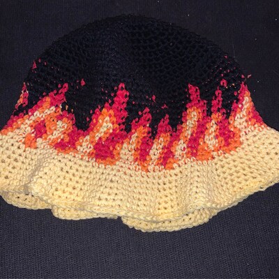 Crochet PATTERN: Flame Bucket Hat Original Pattern - Etsy