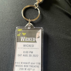 Hamilton Broadway Musical Ticket Keychain - Etsy