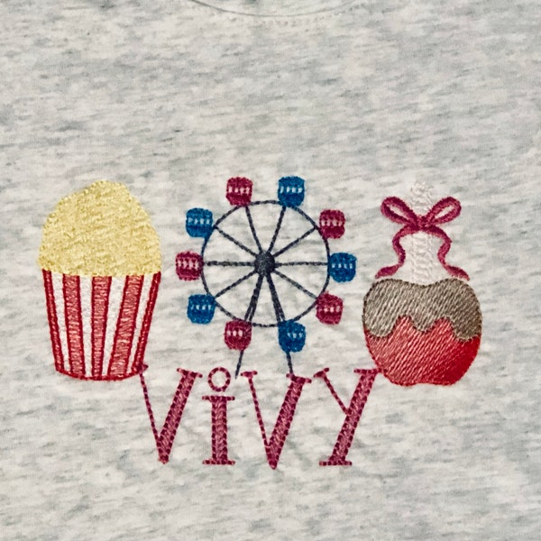 Fair Trio Sketch Embroidery Design: Summer Fun (digital Design File) - Etsy
