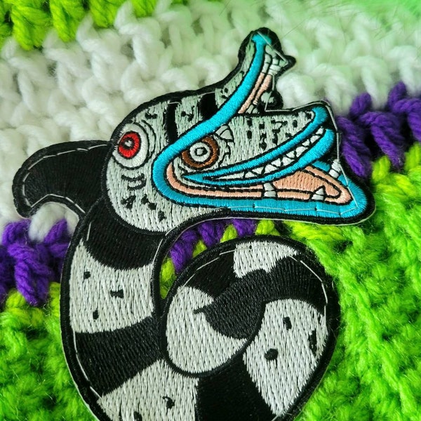 Large Sabertooth Dinosaur Big Cat Saber Tooth Tiger Head Iron-on ...