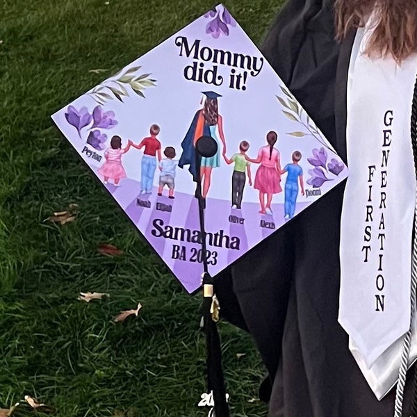 Custom Mommy Did It Graduation Cap Topper, Personalized Cap Decoration ...
