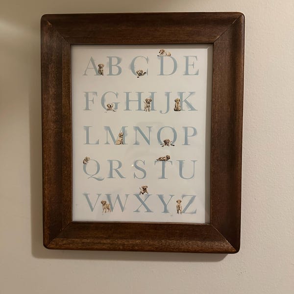 Puppy ALPHABET POSTER | Puppy Nursery Decor | Puppy Dog Wall Art for a ...
