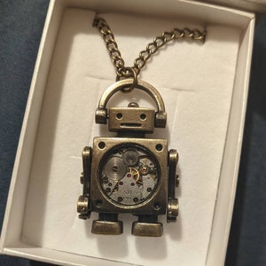 Steampunk Robot/android Robot/ Funky Robot Necklace/birthday Present ...
