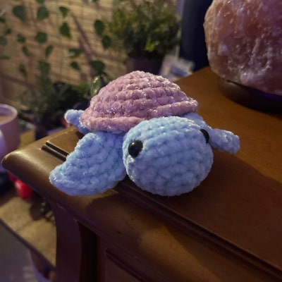 Crochet Velvet Flower Turtle - Etsy