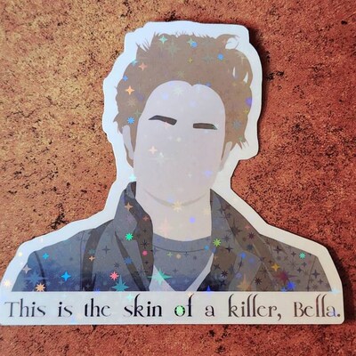 Twilight Edward Cullen Sparkly Sticker, Laptop Sticker, Indoor Use Only ...