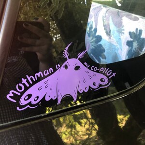 Mothman is My Co-pilot Decal | Etsy