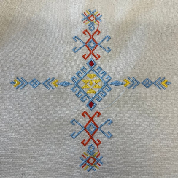 Moroccan Rbati Embroidery Design, Moroccan Embroidery Pattern, Arabic ...