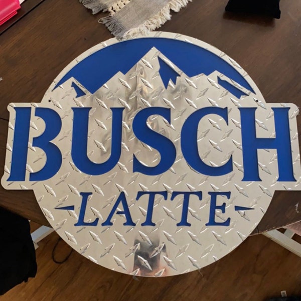 Busch Latte Stainless Steel Sign - Etsy