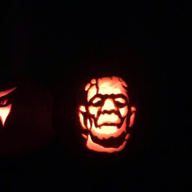 Frankenstein Pumpkin Carving Stencil
