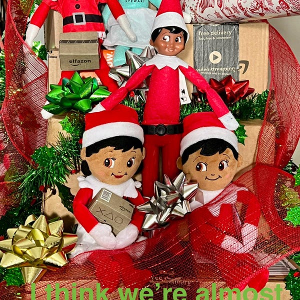 Christmas Elf Sized Elfazon Boxes amazon Elf Prop Idea Digital Download ...