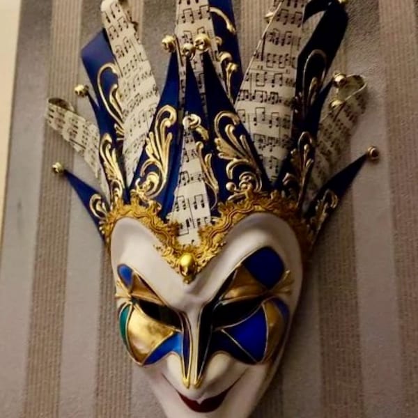 Masquerade Mask Hand Painted Full Face Venetian Mask Volto Mask With ...