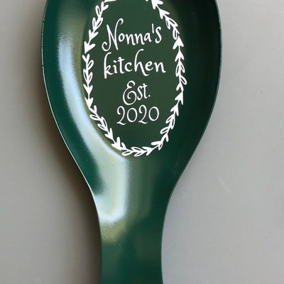 Personalized Spoon Rest Monogram Spoon Holder Mom / Grandma / Dad's ...