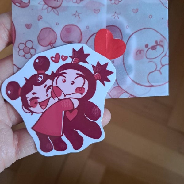 Pucca and Garu Sticker! - Etsy
