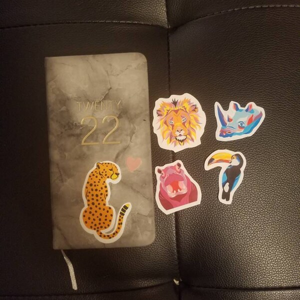 Cheetah Sticker Single Sticker Animal Sticker Jungle Vibes Colorful ...