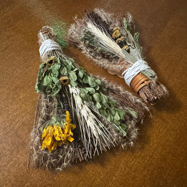 Home Decor Witches Broom Herbal Besom Hostess Gift Cottagecore Autumn ...