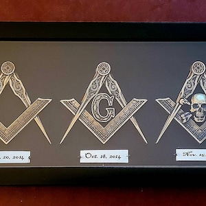 Square & Compass Shadowbox Tri Lux Collection - Etsy