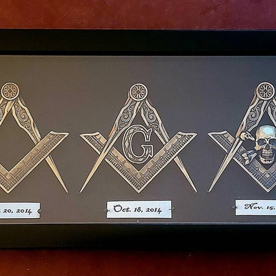 Square & Compass Shadowbox Tri Lux Collection - Etsy