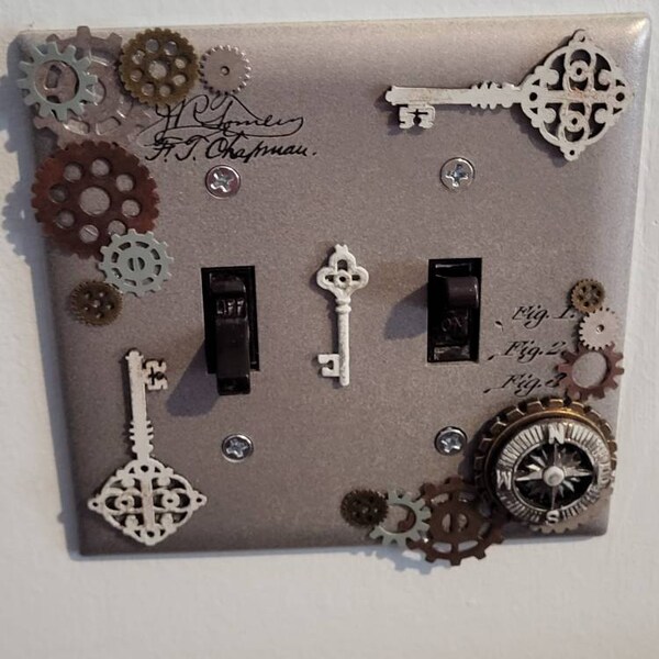 Bronze Industrial / Steampunk Outlet Cover is Individually Handcrafted ...