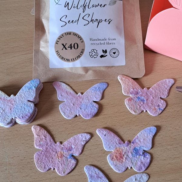 Plantable Eco Wedding Favours, Seed Heart Favours, Wildflower Table ...