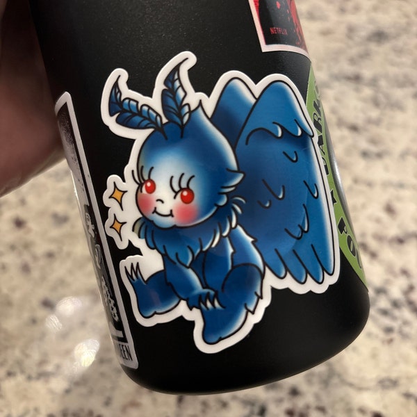 Kewpie Mothman Sticker, Halloween Kewpie, Mothman Sticker, Kewpie Doll ...