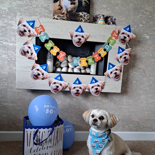 Custom Photo Face Bunting Banner Cutout 30th Birthday Party Decorations ...