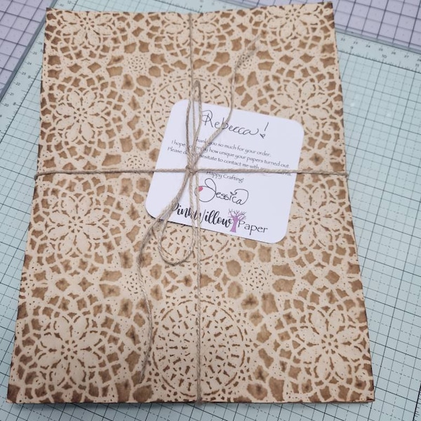 Botanical Book Pages 12 Sheets Coffee Dye - Approx 7.25 X 5" Paper ...