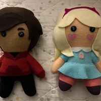 The Owl House Luz Noceda Amity Blight Grom Witch Fleece Plush Dolls ...