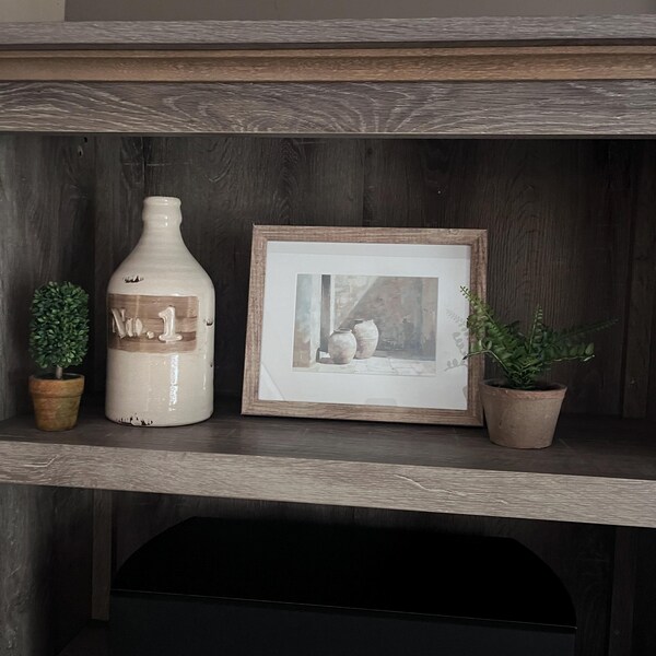 Vintage French Chateau Oil Painting Muted Countryside Landscape Manor ...