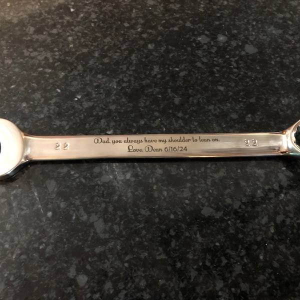 Engraved Wrench, Custom Engraved Text or Logo, Personalized Design ...