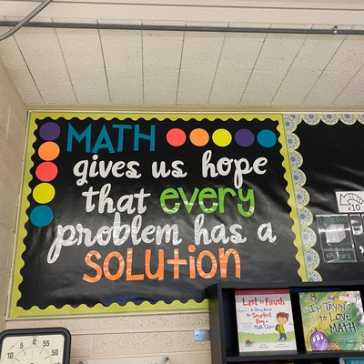 Math Bulletin Board Kit Back to School Bulletin Board Math Classroom ...