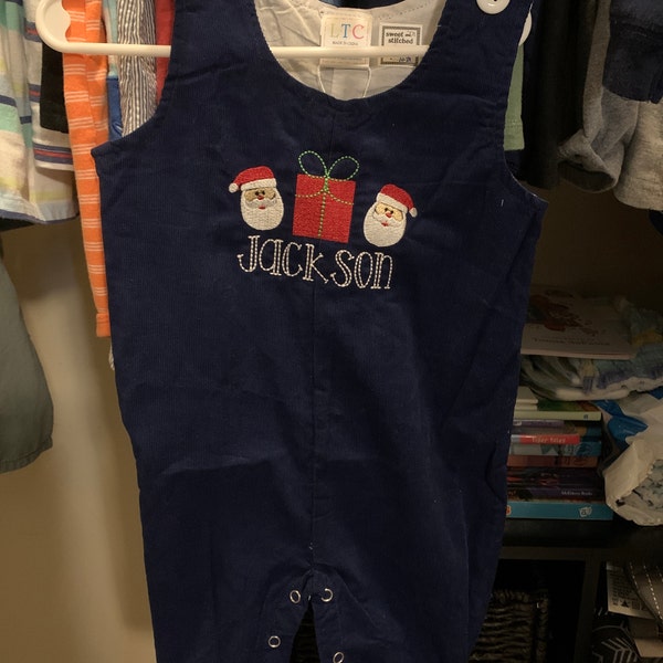 Baby Boy Christmas Outfit, Toddler Boys Christmas Overalls, Boys ...