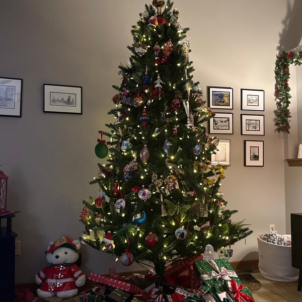 Big Bronze Christmas Glass Tree Topper 14 Inches, Tree Topper Antique ...