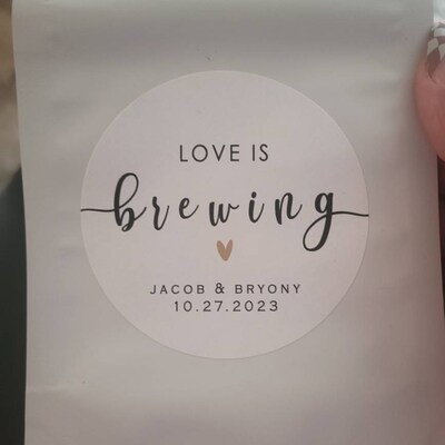 Engagement Party Favor Stickers Engagement Announcement - Etsy