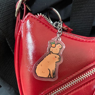 Cute Capybara Acrylic Charm / Keychain - Etsy
