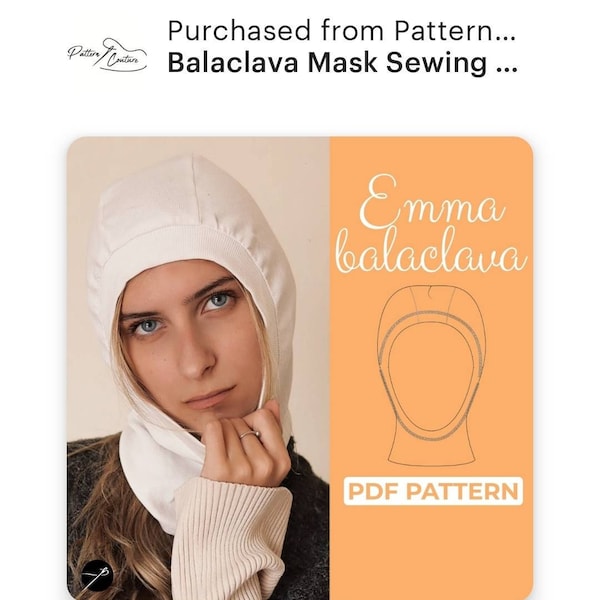 Balaclava Mask Sewing Pattern, Ski Mask Pattern, Winter Hat, Full Face ...