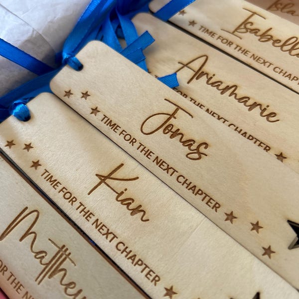 Personalised Wooden Bookmark | Gift Idea | Any Name | Student Incentive ...