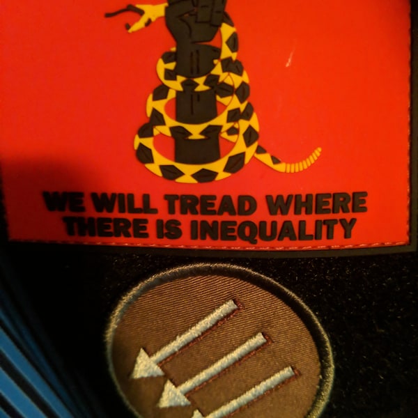 We Will Tread Where There is Inequality - PVC Patch With Hook and Loop ...