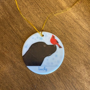 Black Lab Ornament Black Lab Art 15SNG Labrador Ornament - Etsy