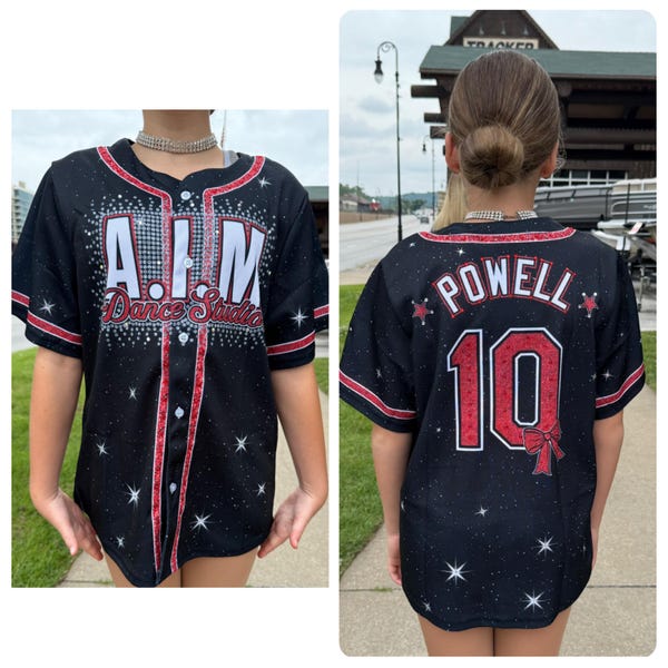Personalized Glitter Cheer Baseball Jersey Men Women Youth Kid, Custom ...