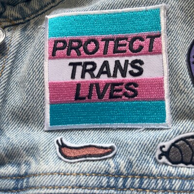 Protect Trans Lives Embroidered Patch / Vegan Adhesive / LGBT Queer ...