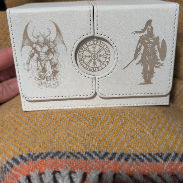 Customized Engraved White Final Fantasy FF, MTG 300+ Card Box ...