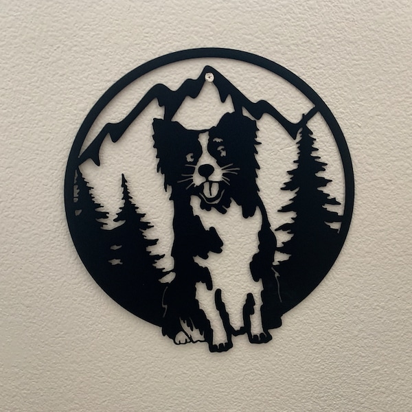 Border Collie Metal Sign Cutout -bring the Loyalty and Intelligence of ...
