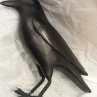 Mini Crow 3.5h Hand Carved Wooden Bird - Etsy Canada